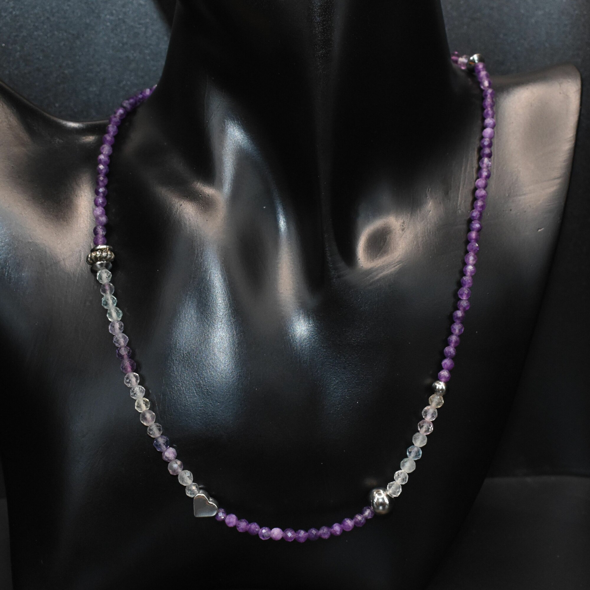 Чокер, металл, аметист