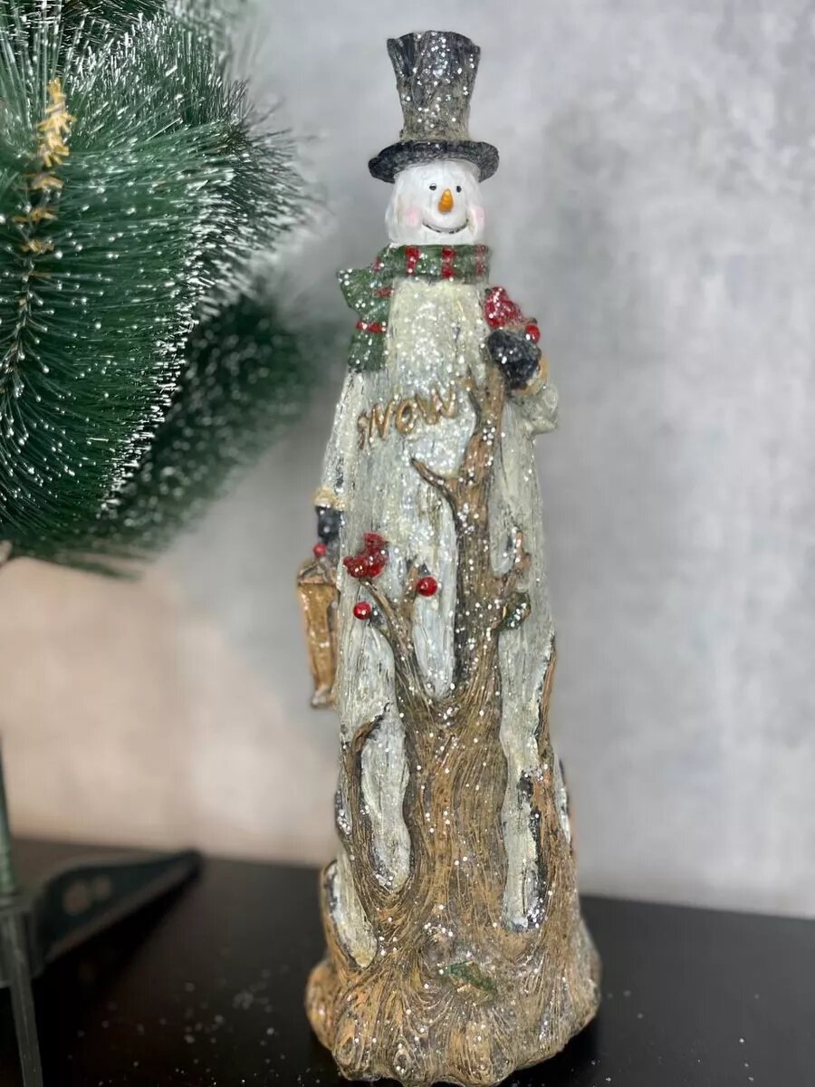 Статуэтка Снеговик фигурка новогодняя подарок Новый год