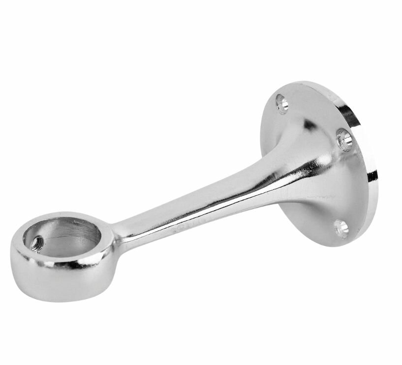 Крепление труб к стене проходное усиленное цвет хром