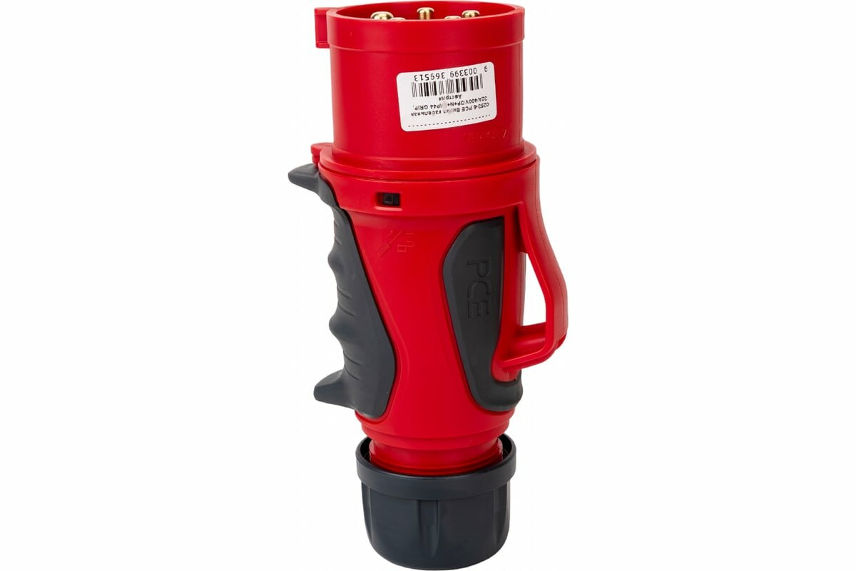 Кабельная вилка PCE 32А 380V 3P+N+E IP44 GRIP 0253-6
