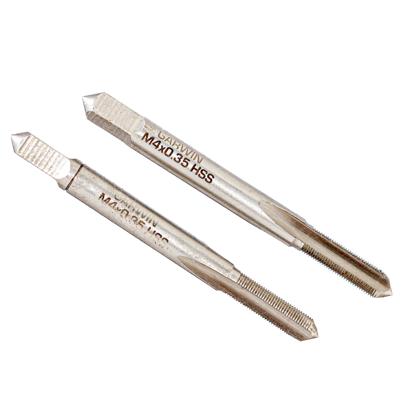 GARWIN INDUSTRIAL GM-TF040035 Метчики ручные Mf4x0.35, DIN 2181, HSS, 6H, комплект из 2 штук