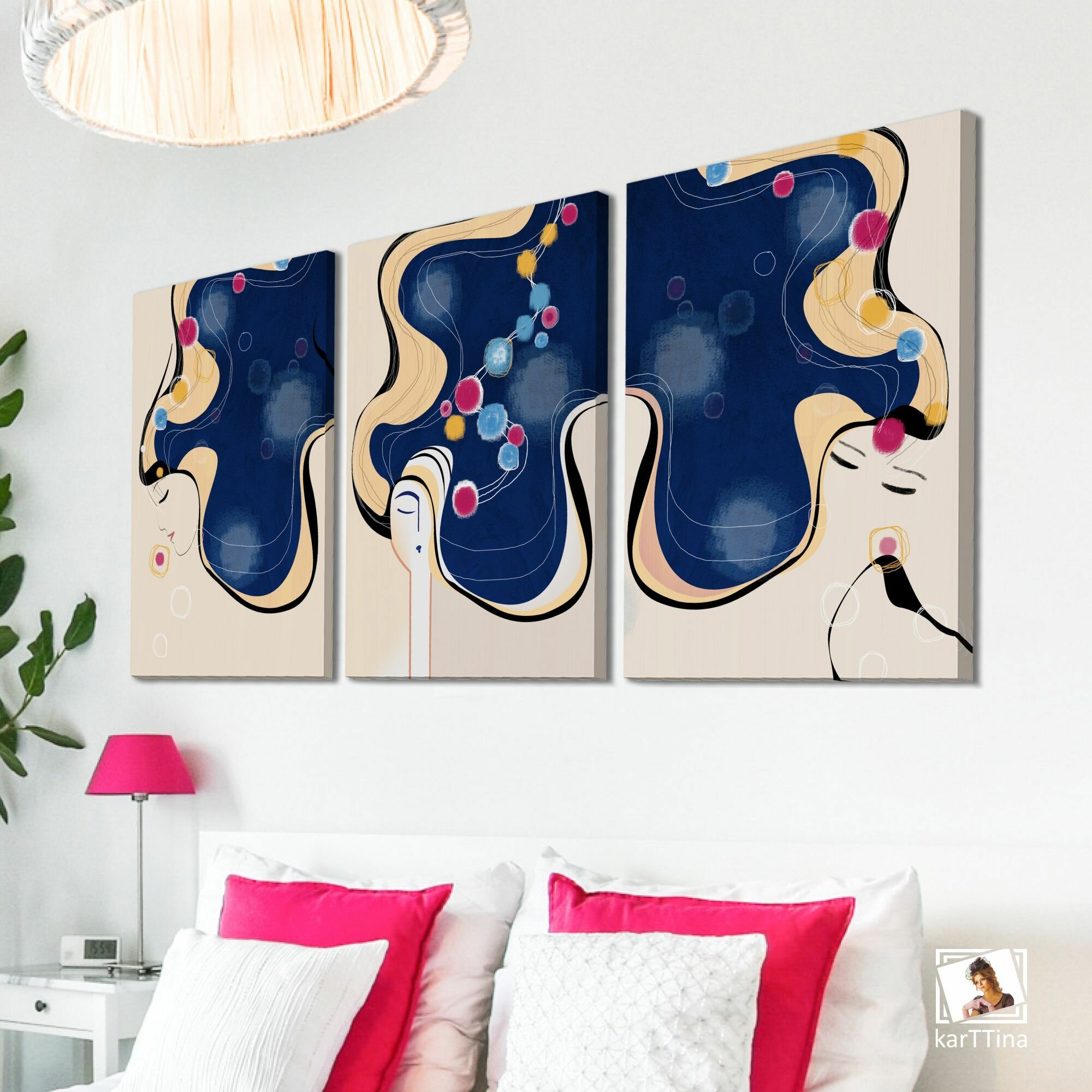 Картина на стену, интерьерная "девушка ветер", 150 см х 70 см