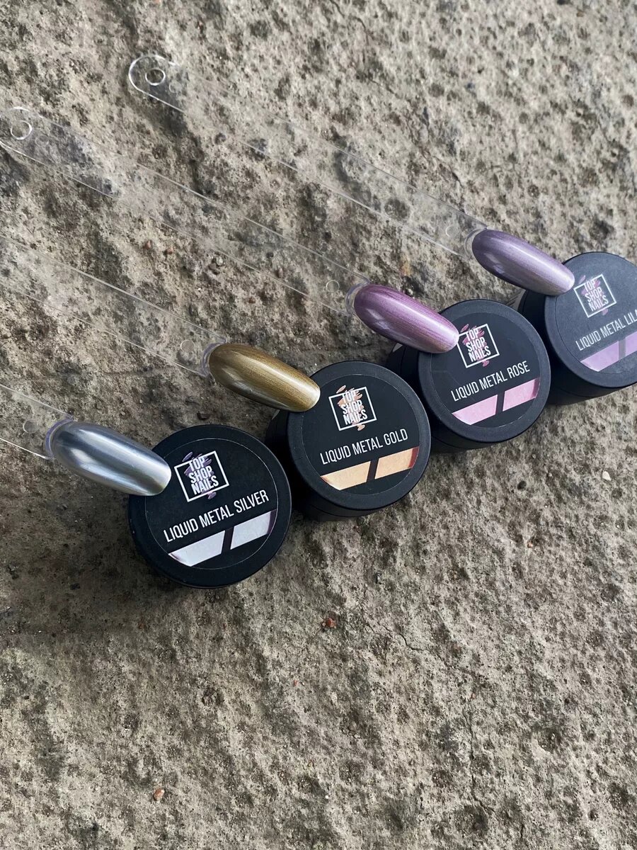 Гель-краска для ногтей металлическая