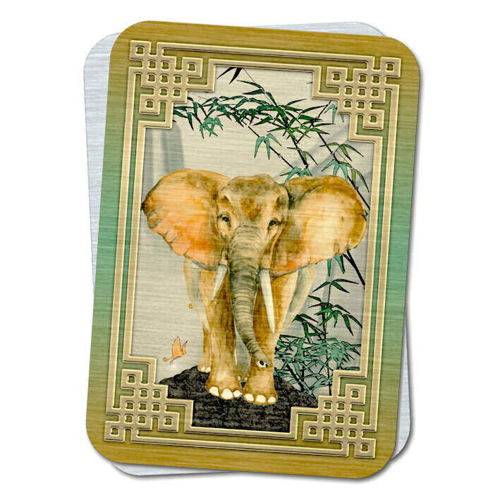 Магическая карта Фэн-Шуй Слон, оберег от сглаза и порчи, талисман удачи, подарки на новый год 2025