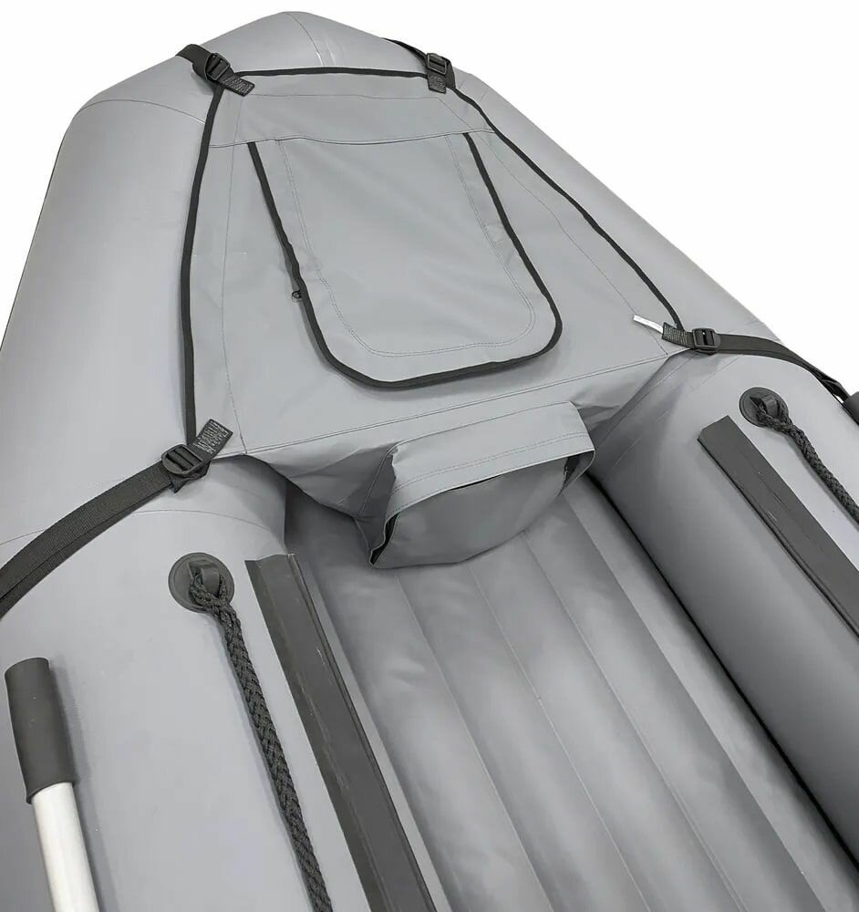 Носовая сумка для надувных лодок длиной 290-330 см (малая) (серая)