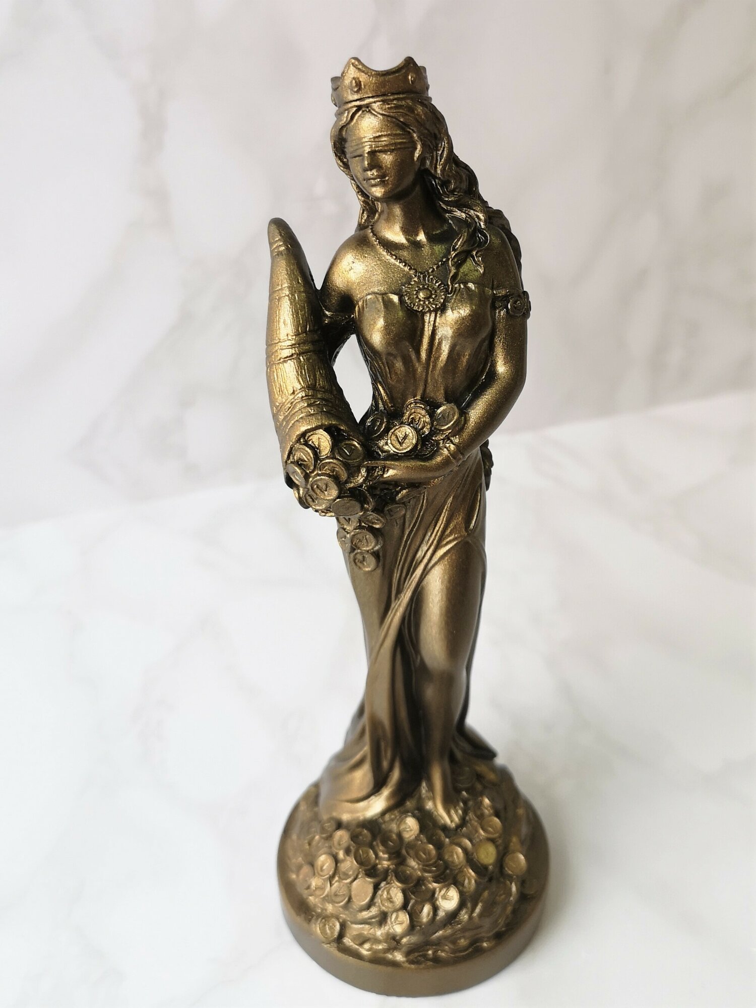 Статуэтка Фортуна богиня удачи 19 см. Цвет Бронза, материал гипс.