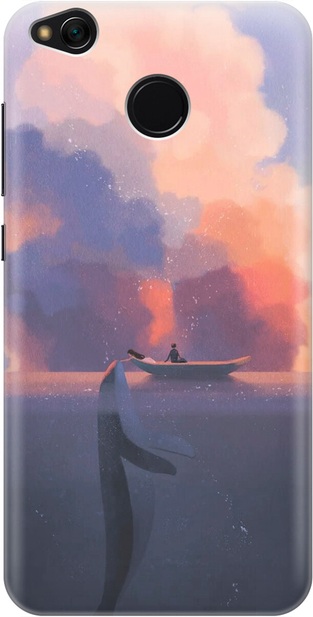 Силиконовый чехол Кит и облака на Xiaomi Redmi 4X / Сяоми Редми 4Х