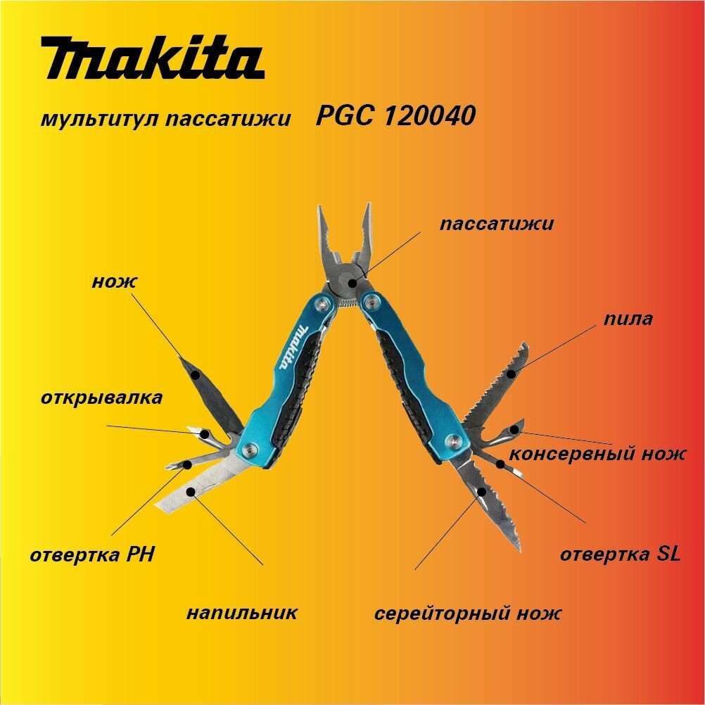 Плоскогубцы многофункциональные Makita PGC-120040