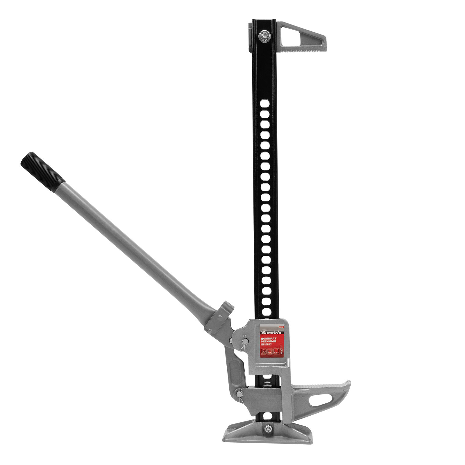 Домкрат MATRIX 505155 реечный 3т h подъема 153–700мм high jack