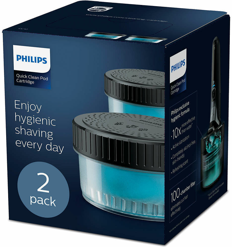 Чистящие капсулы Philips QuickClean CC12 / 50, 10-кратная очистка, голубые — фото 1