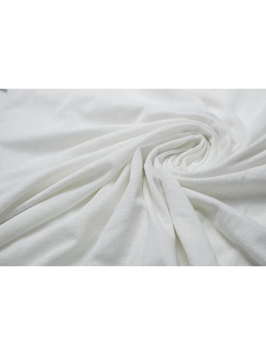 Ткань Трикотаж креп молочный