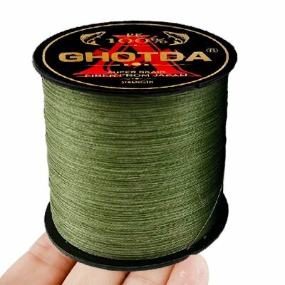 GHOTDA Плетеный шнур для рыбалки 4 нити 300 м 1.0, Army Green
