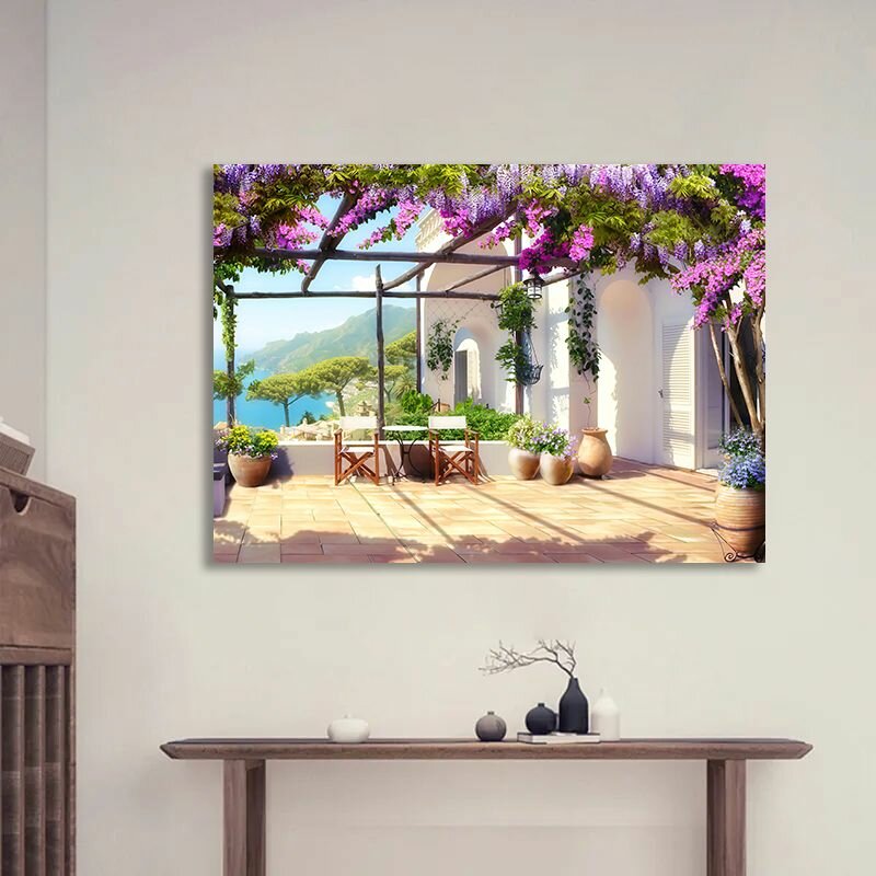 Картина "Средиземноморье", 40x60 см, на подрамнике, принт, поп-арт