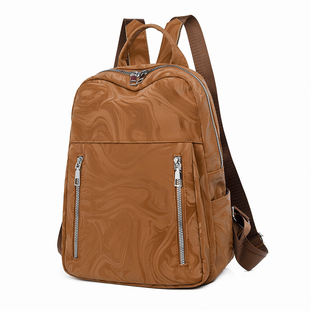 Рюкзак Zhenli zhrnli, искусственная кожа, трехмерный мешок, уличный тренд, коричневый