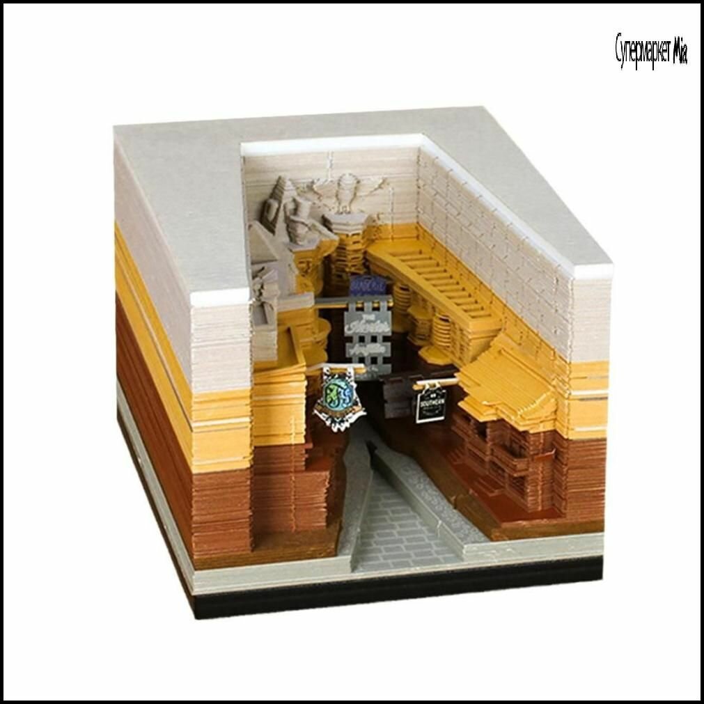 3D блокноты с подсветкой, строительный блок, бумага для заметок, бумага с антипригарными наклейками