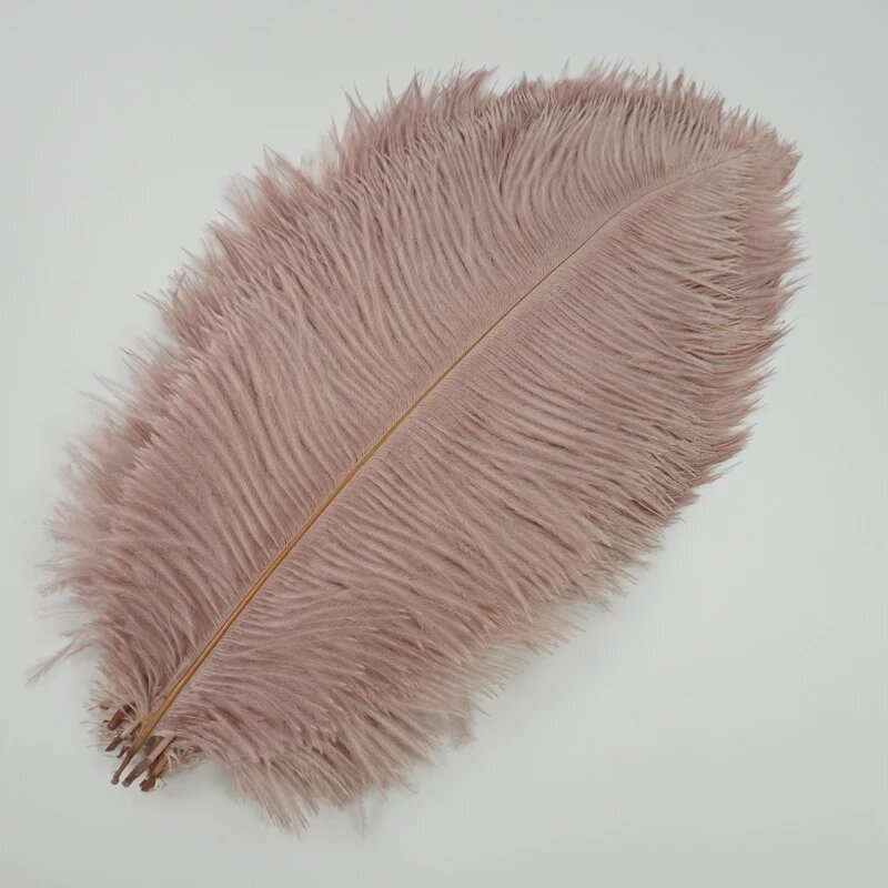 Страусиные перья Xywae белые 15-20 см Розовый, Bean Paste