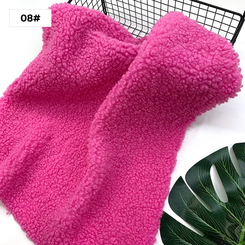 SEWBATO Ткань для плюша Тедди 100% полиэстер 45x50 см Розовый, 08