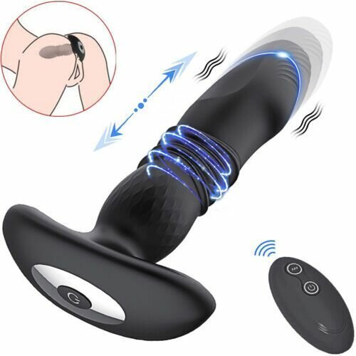 Массажер простаты телескопический с вибрацией, мужской вибратор с пультом, анальная пробка, товары для взрослых 18+