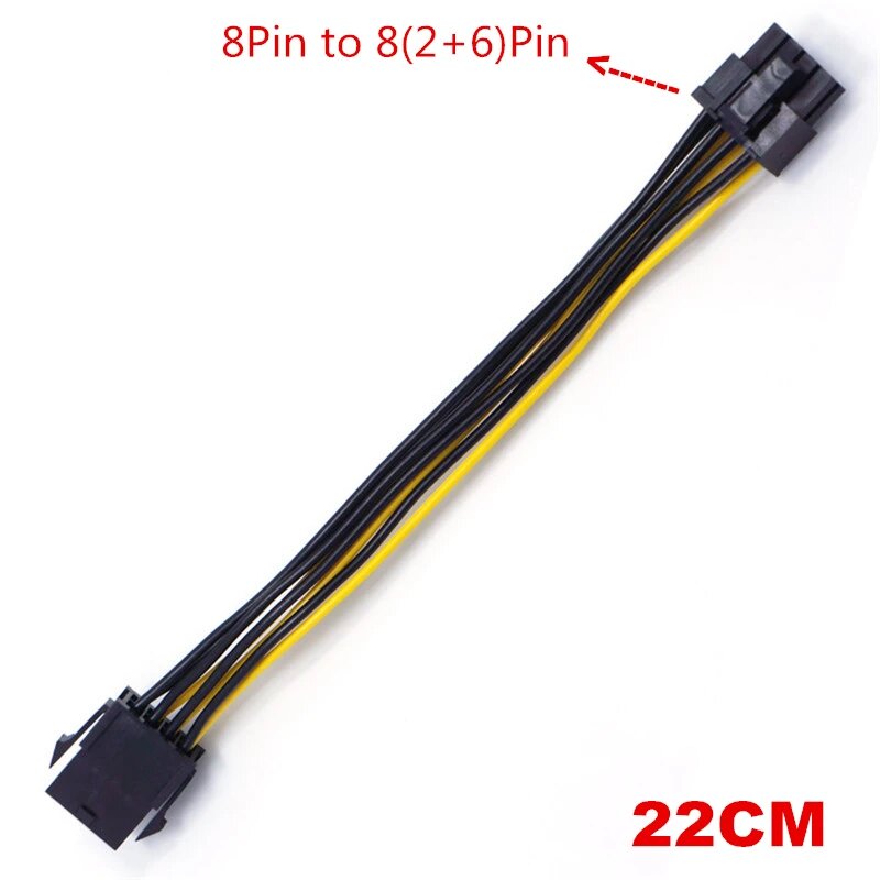 Кабель питания PCI-e 8Pin (6+2) мама к GPU 8Pin папа 8 pin to 8 pin GPU