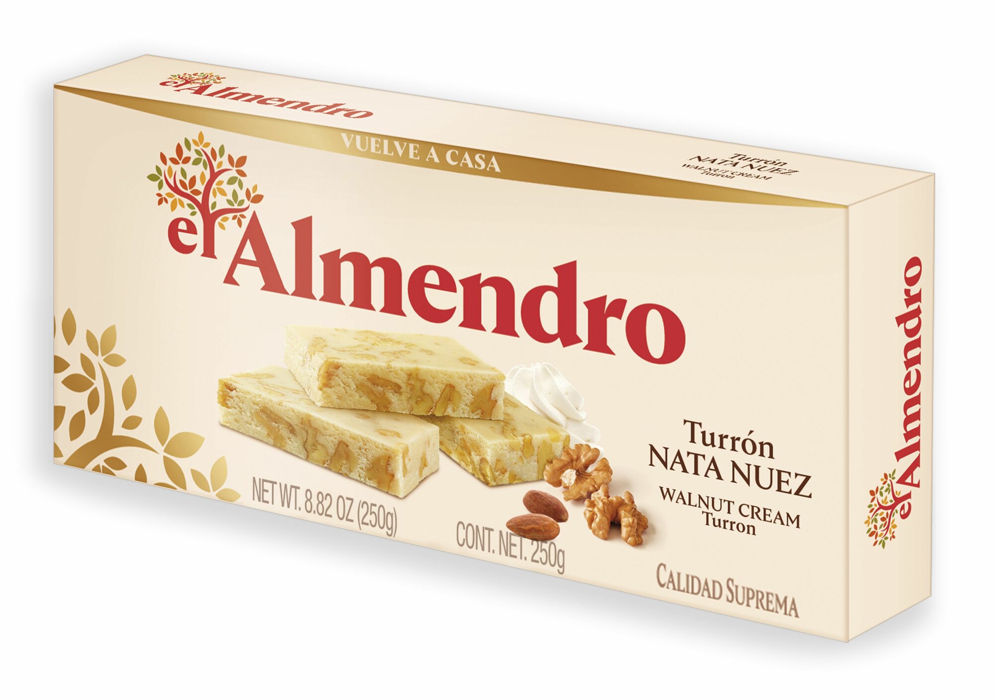 Миндальный сливочный туррон El Almendro с грецким орехом 250 гр