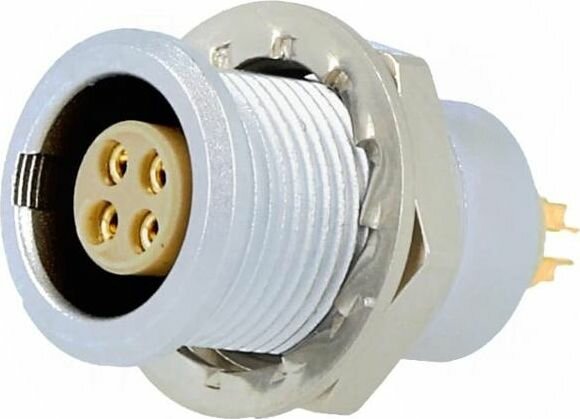 Разъем LEMO EGG.0B.304. CLL круглый Серия 0B гнездо "мама" PIN 4 пайка на панель 1 шт