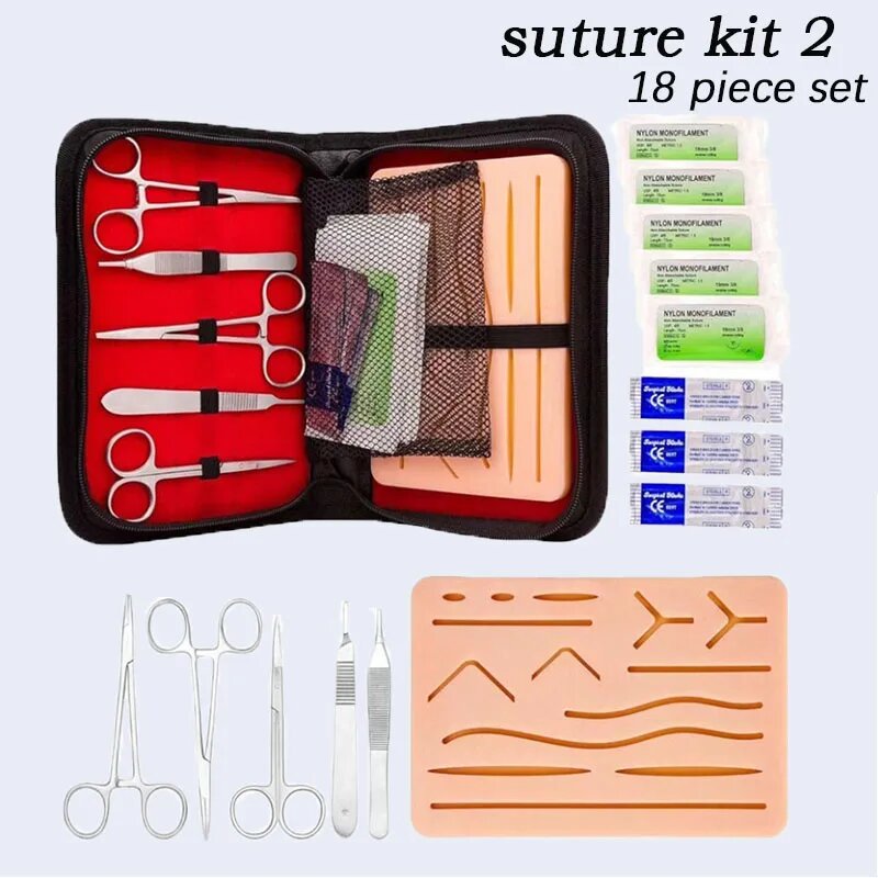 Набор хирургических инструментов для обучения швам suture kit 2