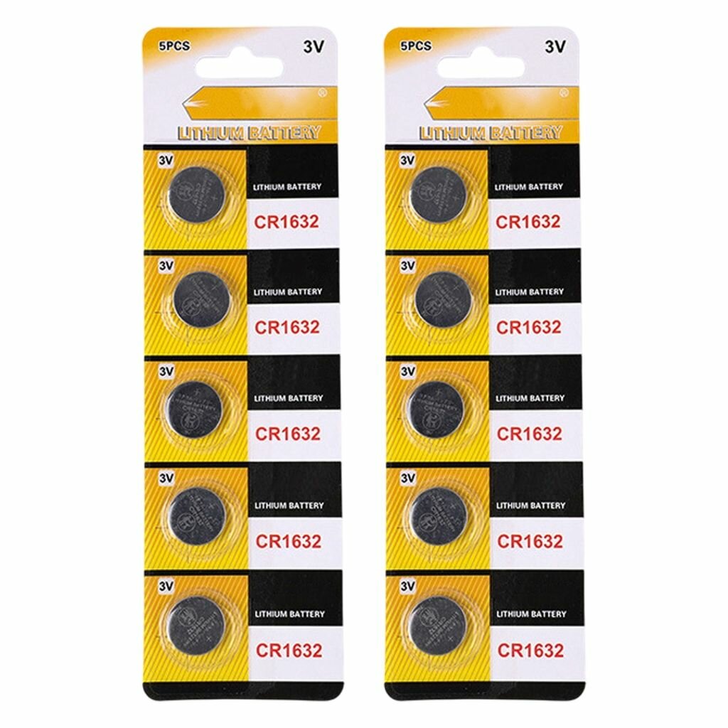 Батарея, Батарейка CR1632 для ключа автомобиля 3V, упаковка на 10 штук