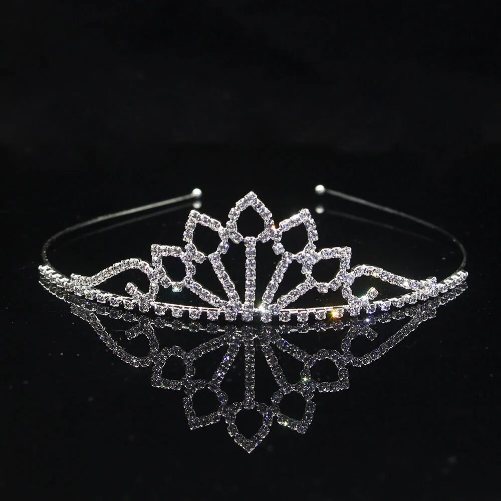 Корона для девочки, Metal color: 05, с кристаллами