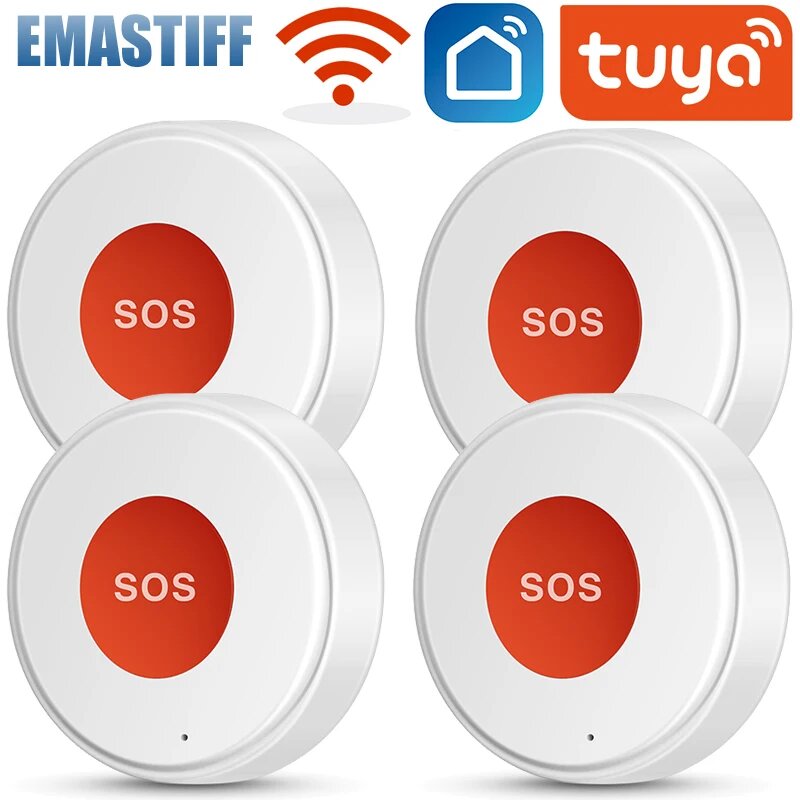 EMastiff SOS кнопка, 4 шт, Tuya