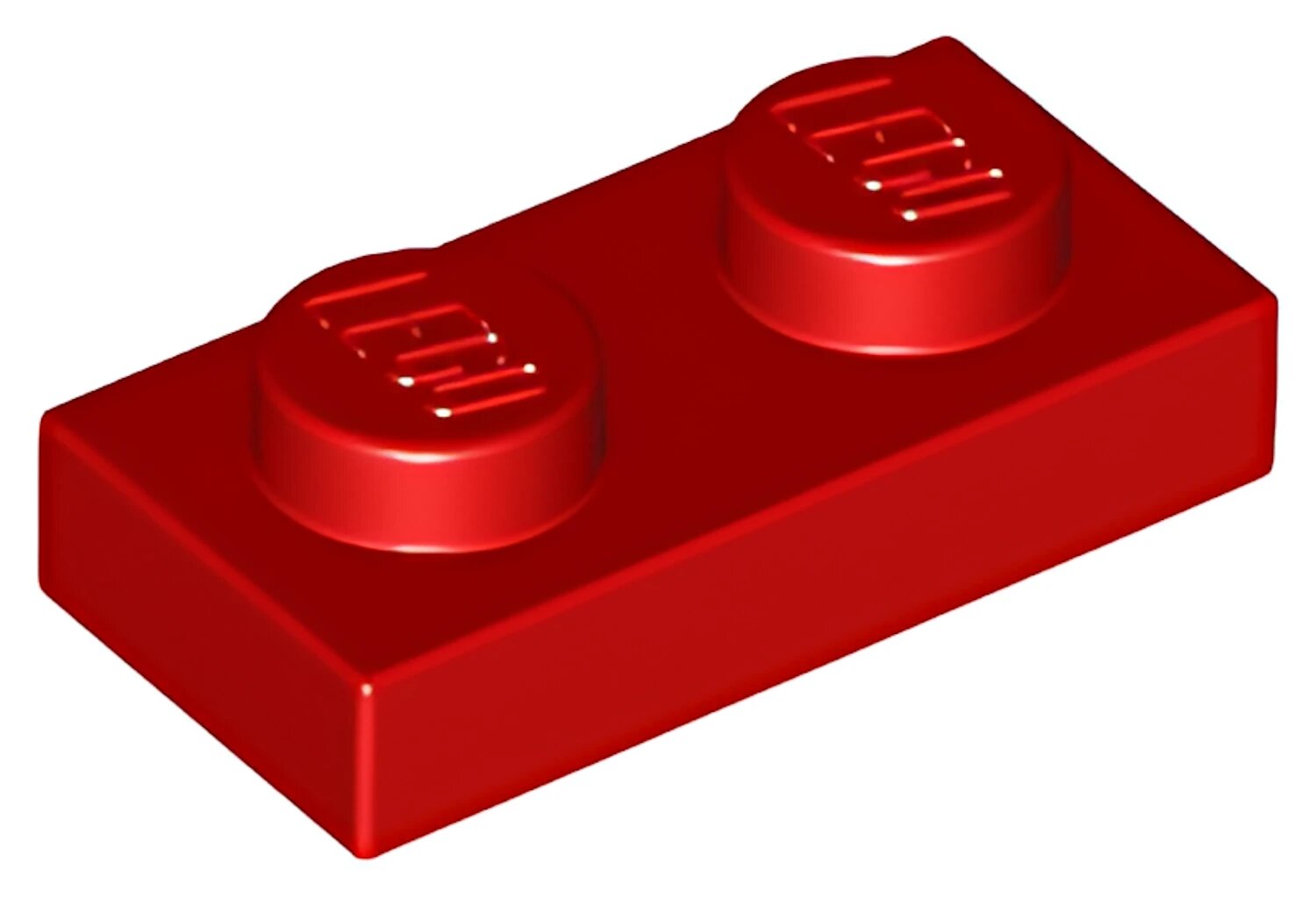 Деталь LEGO Plate 1 x 2 3023 Red U