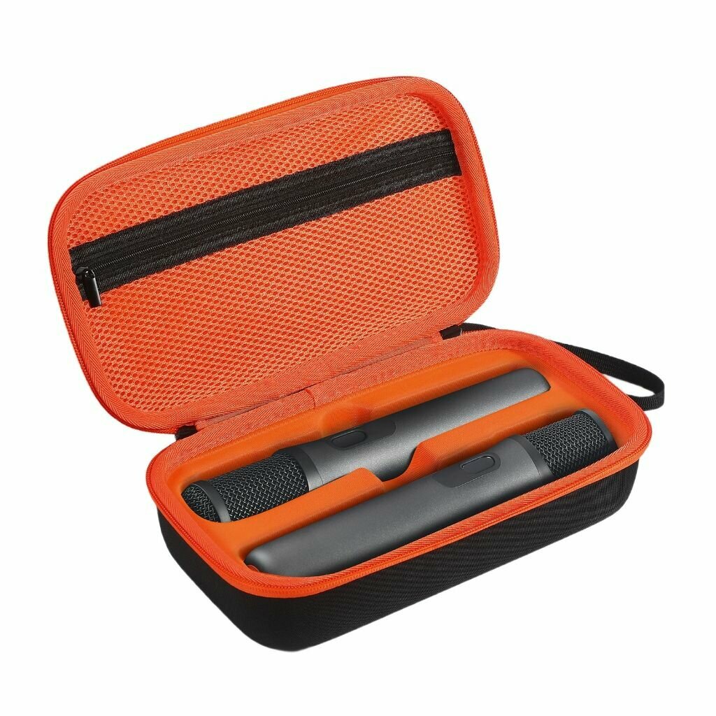 Запасные части для аудиооборудования, Чехол для микрофона JBL Partybox Encore - черный с оранжевым внутри - для модели с зарядкой