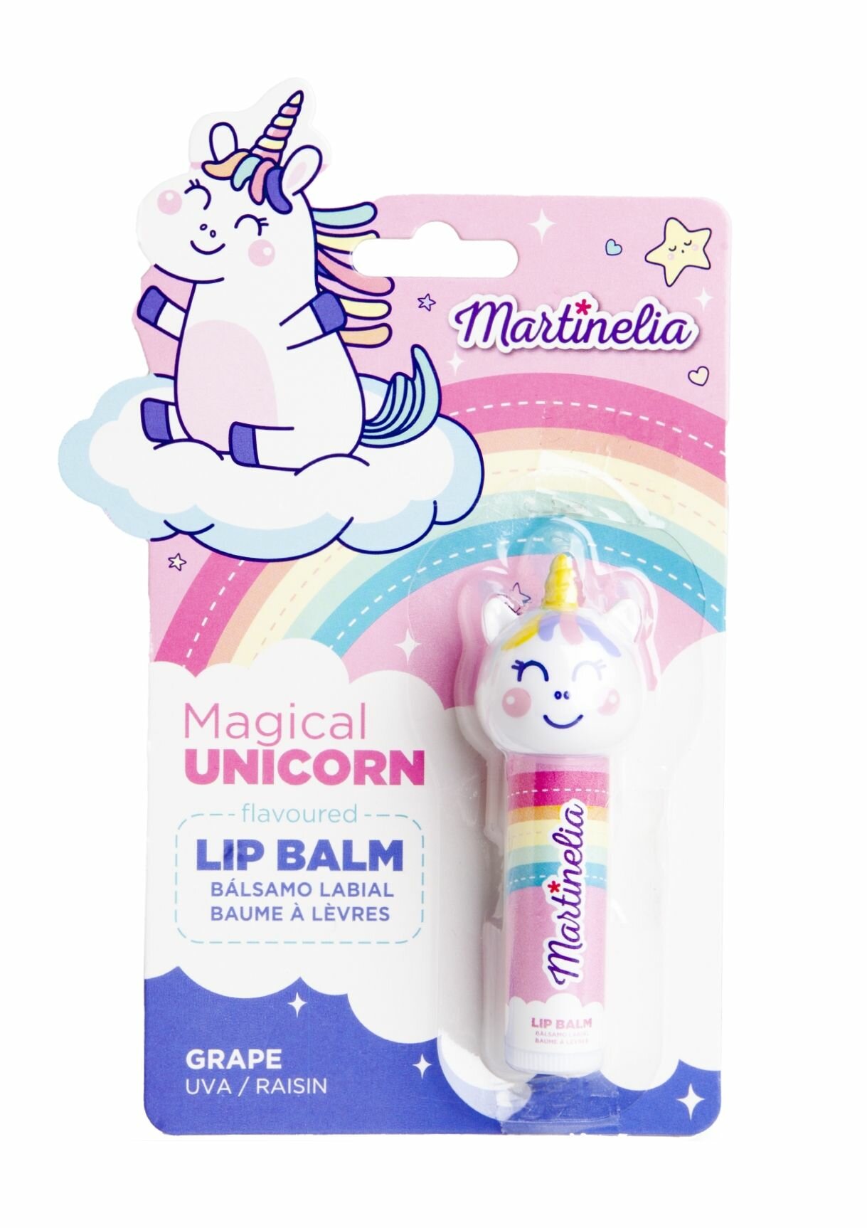 MARTINELIA Бальзам для губ Unicorn со вкусом винограда, 3 г