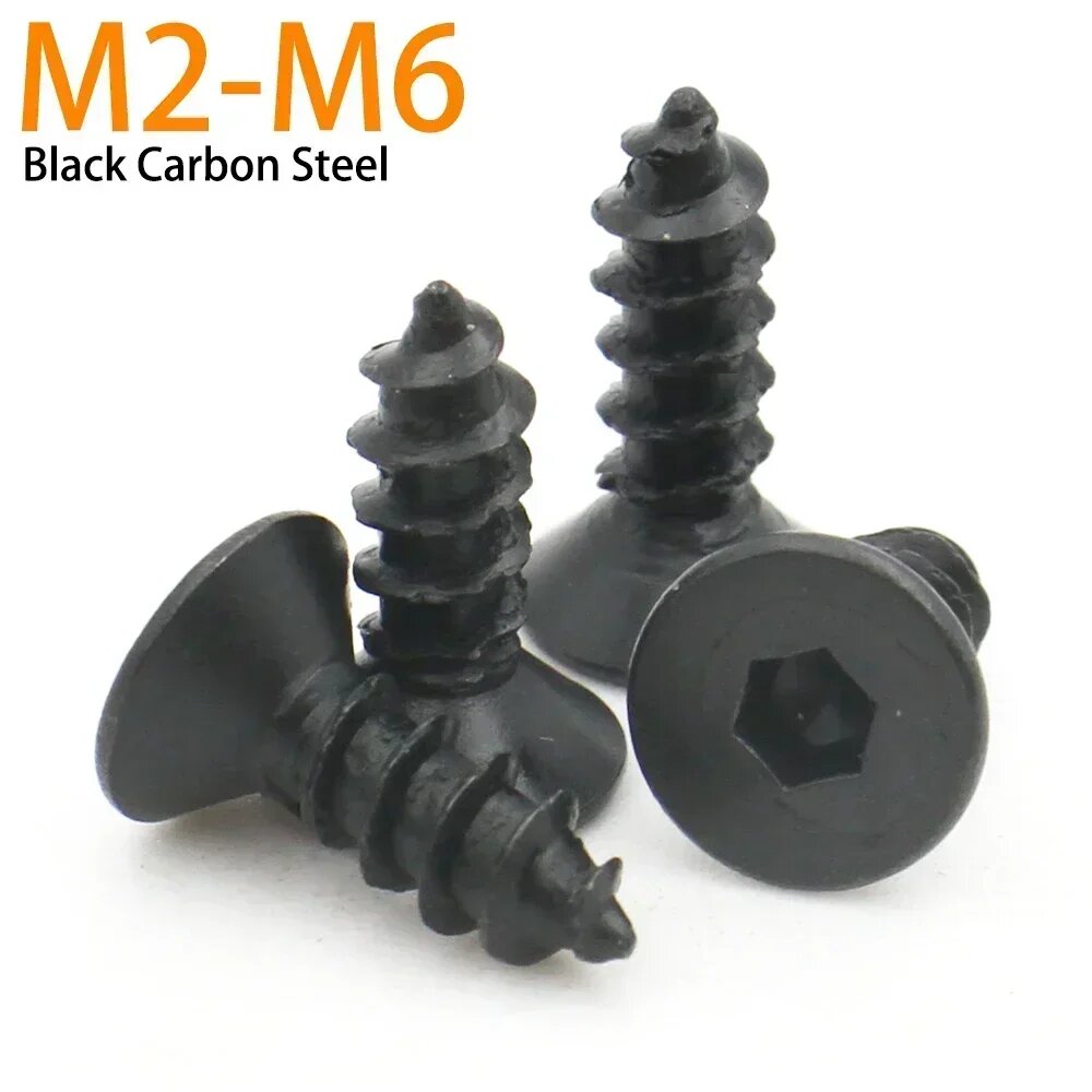 Винты шестигранные из углеродистой стали Zimir M2-M6 M2 x200pcs, 5mm