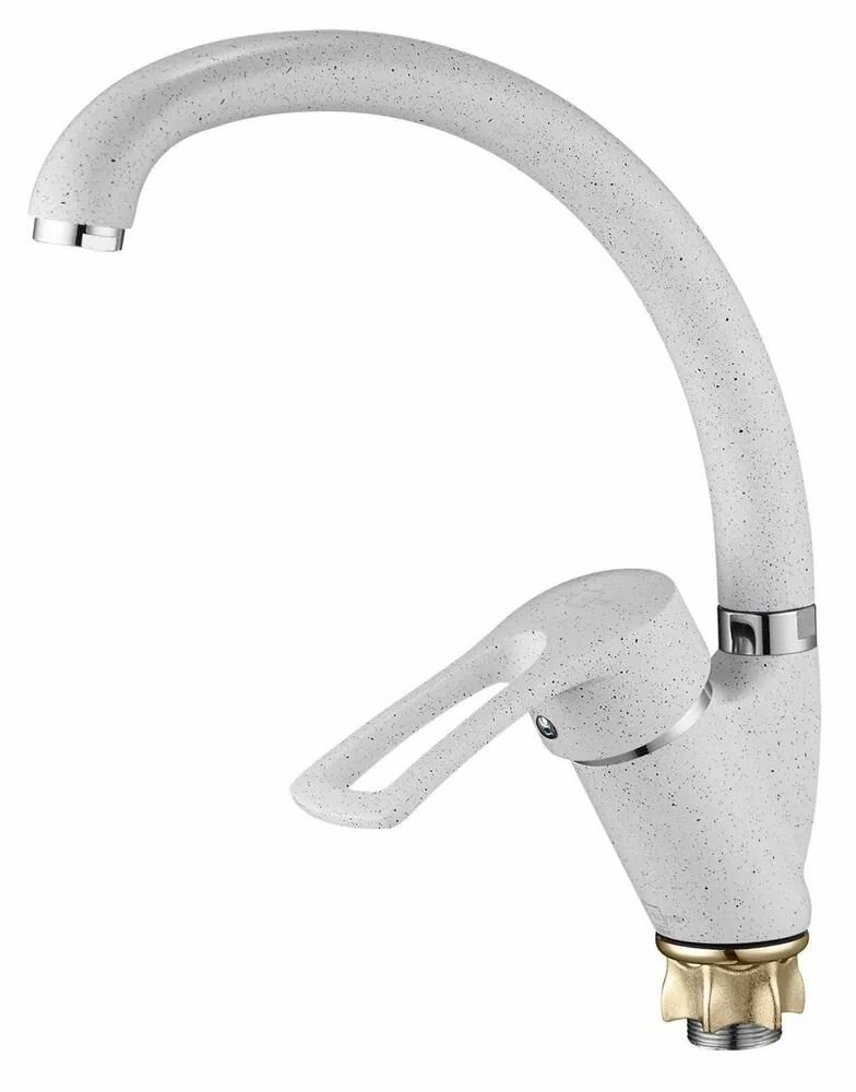 Смеситель для кухни на гайке, белый KAK4-A181-KW