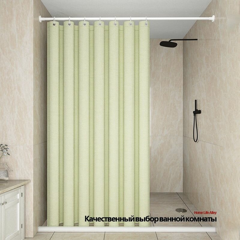 Штора для ванной, 100% водонепроницаемый полиэстер, Имитация белья, Модернизация внутренней ламинации, Плотность ткани 260 г/кв. м
