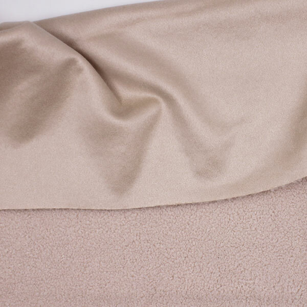 Мех искусственный Ткани-100, топленое молоко, 140 см x 100 см, 100% полиэстер