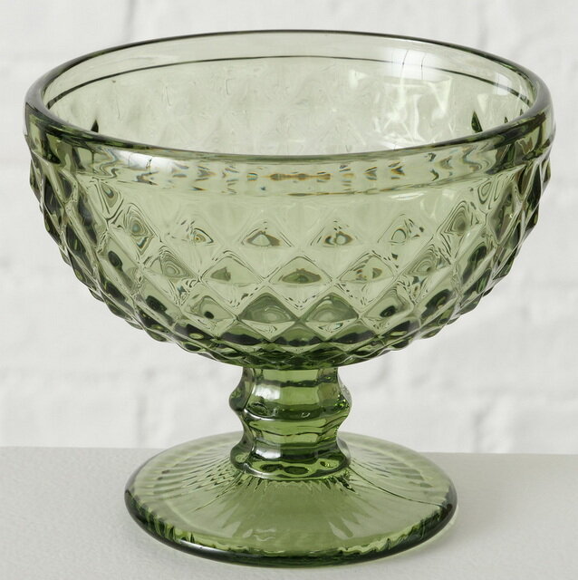 Креманка для десерта Шатель 12 см зеленая, стекло, Boltze, 2017842-2