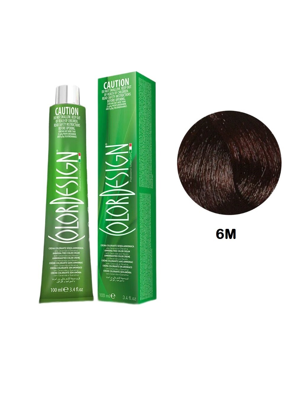 Colordesign Ammonia Free Колор Дизайн Краска для волос без аммиака 100 мл - Colordesign 6M dark mahogany blond
