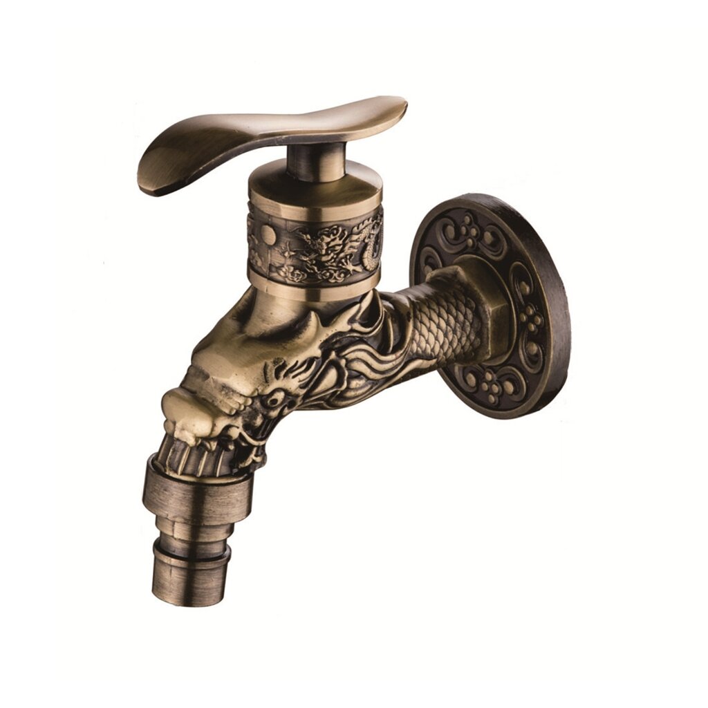 Классические гравировки Настенный кран Декор для уличного смесителя для сада, ванной комнаты, кухни