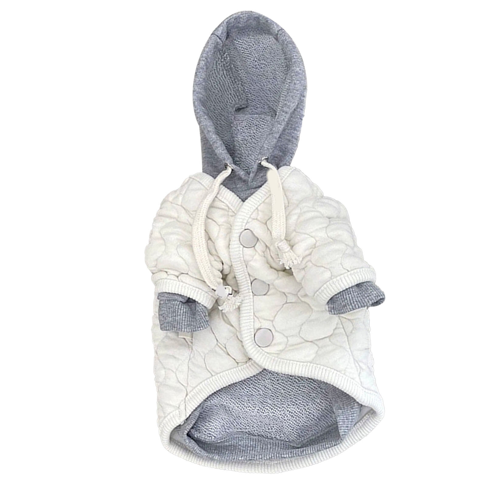 Теплая маленькая собачка пальто для йоркширского терьера шнауцера Тедди, удобная серая куртка с капюшоном для домашних животных для холодной погоды, размер L (длина спины 35 см)