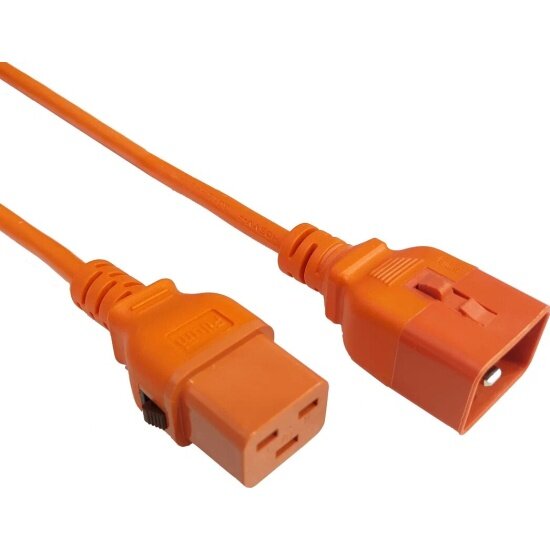 Кабель питания с фиксацией Filum FL-PC-C19F/C20F-C-0.5-OR 3x1.5 С19 - C20 220/250В 16А оранжевый 0.5м