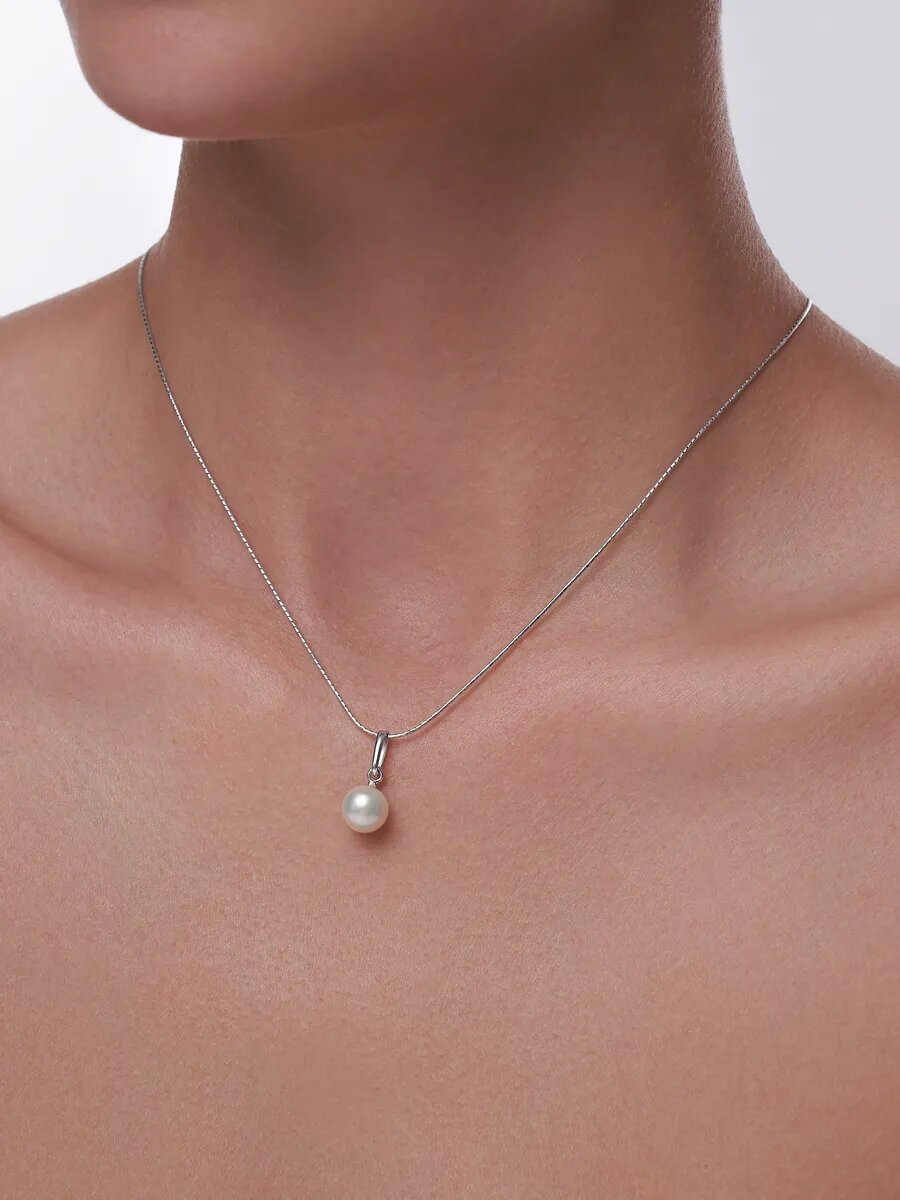 Подвеска, серебро, 925 проба, жемчуг культивированный