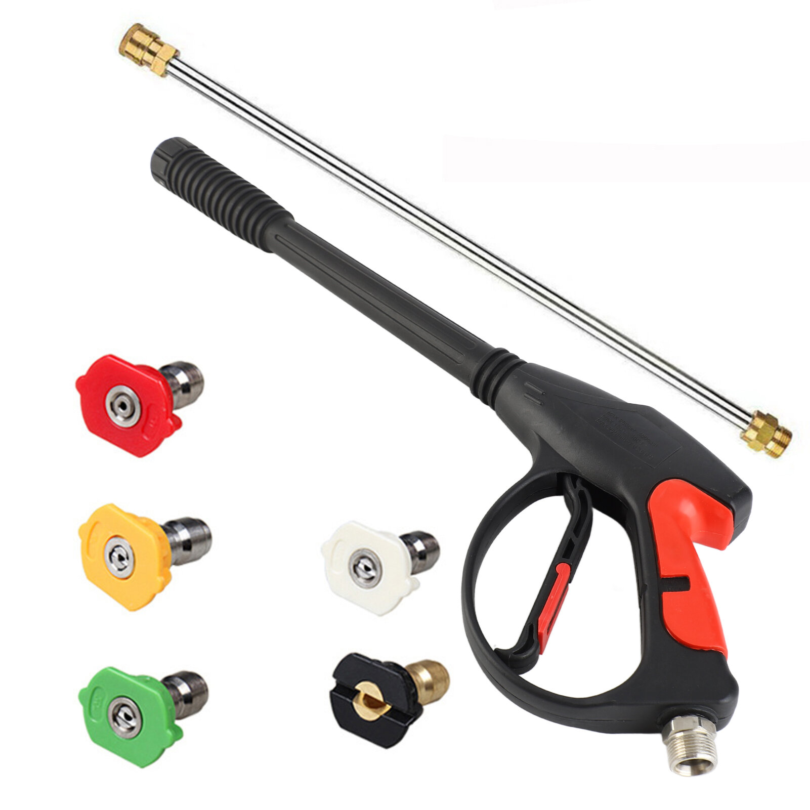 Комплект для мойки высокого давления 4000 фунтов на кв. дюйм, инструмент для быстрой мойки автомобиля M22 1/4 дюйма с 5 цветными насадками, инструменты для мойки под высоким давлением