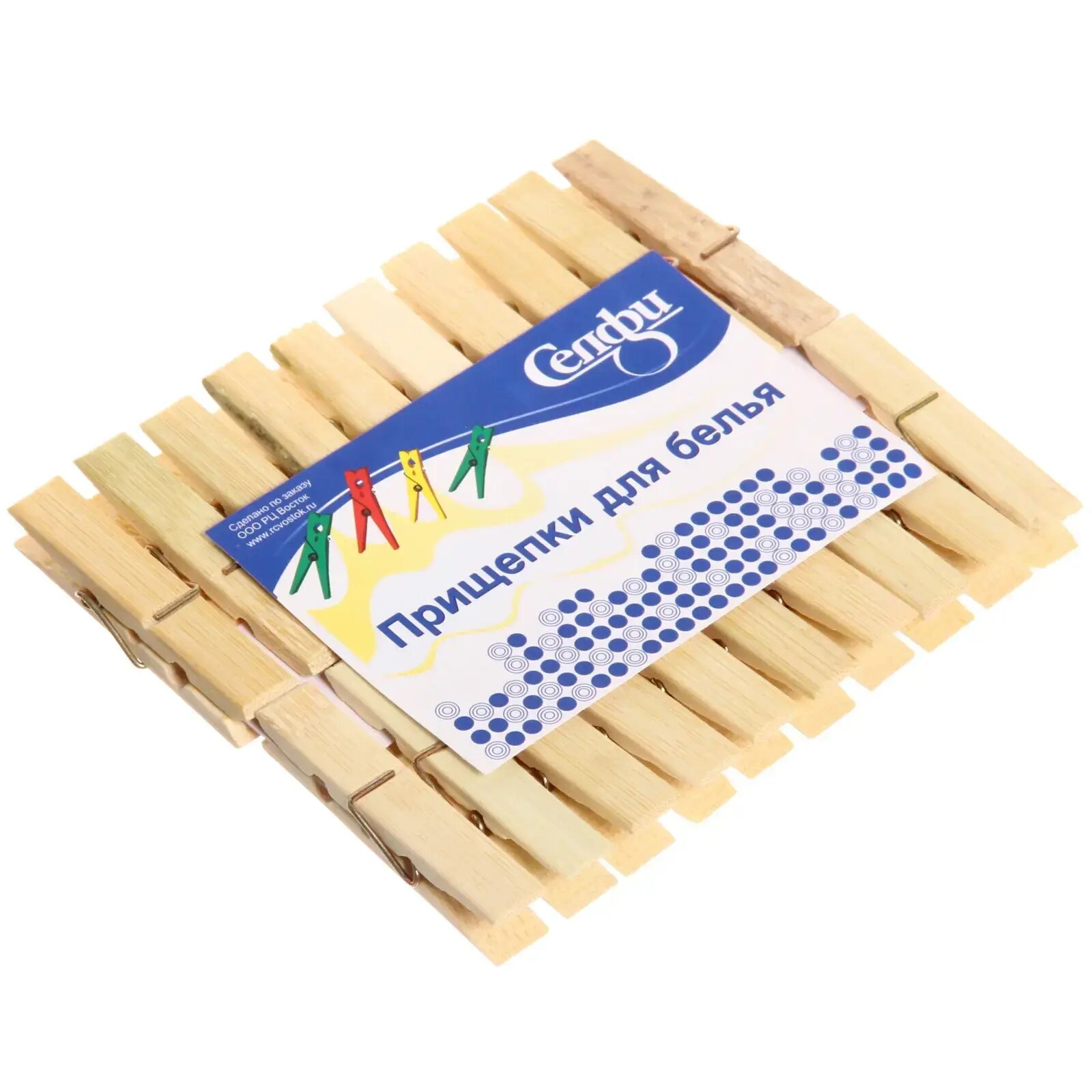 Прищепки бельевые Селфи, 20шт, бамбук, 6см, удобство и надежность