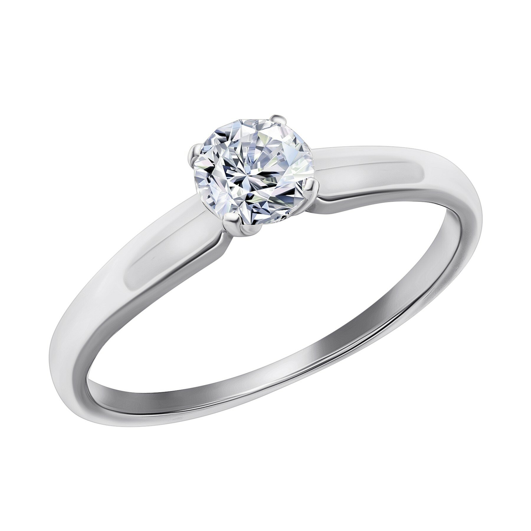 Кольцо, белое золото, 585 проба, бриллиант