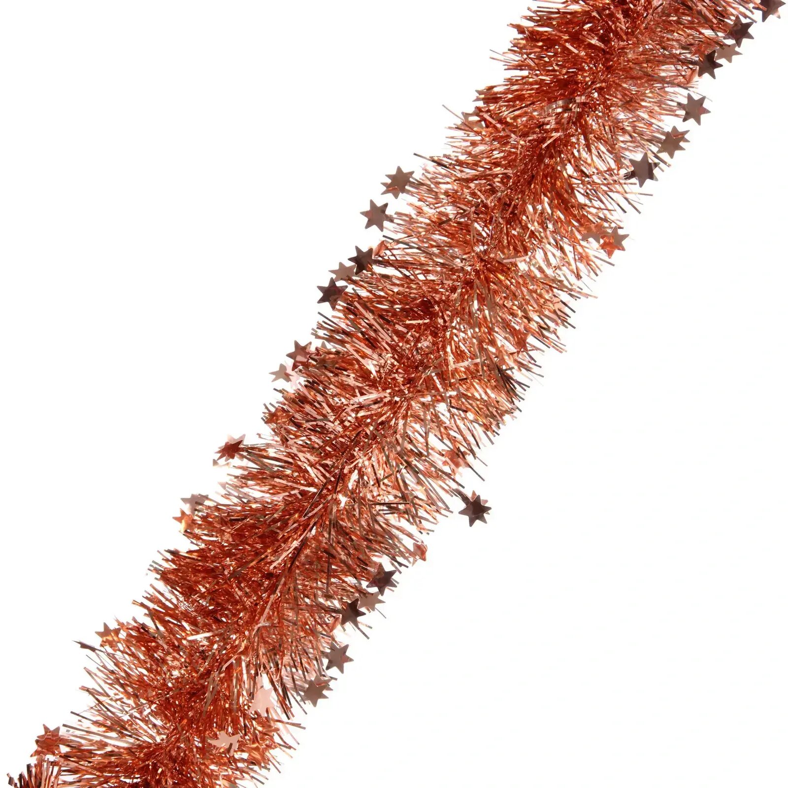 Мишура «Звёздный путь» 2,1 м, медный, блестящий, для новогоднего декора