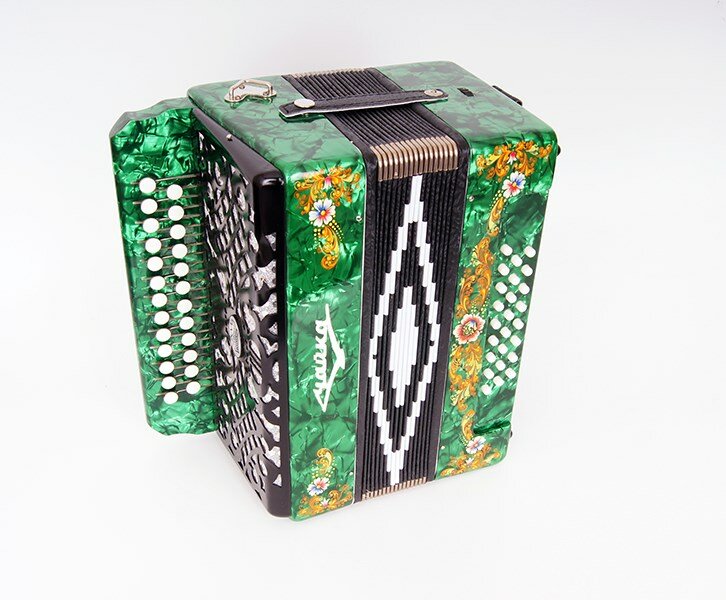 Шуйская Гармонь S6XL-A-GR Гармонь "Чайка 204" 25х25-II, зеленая