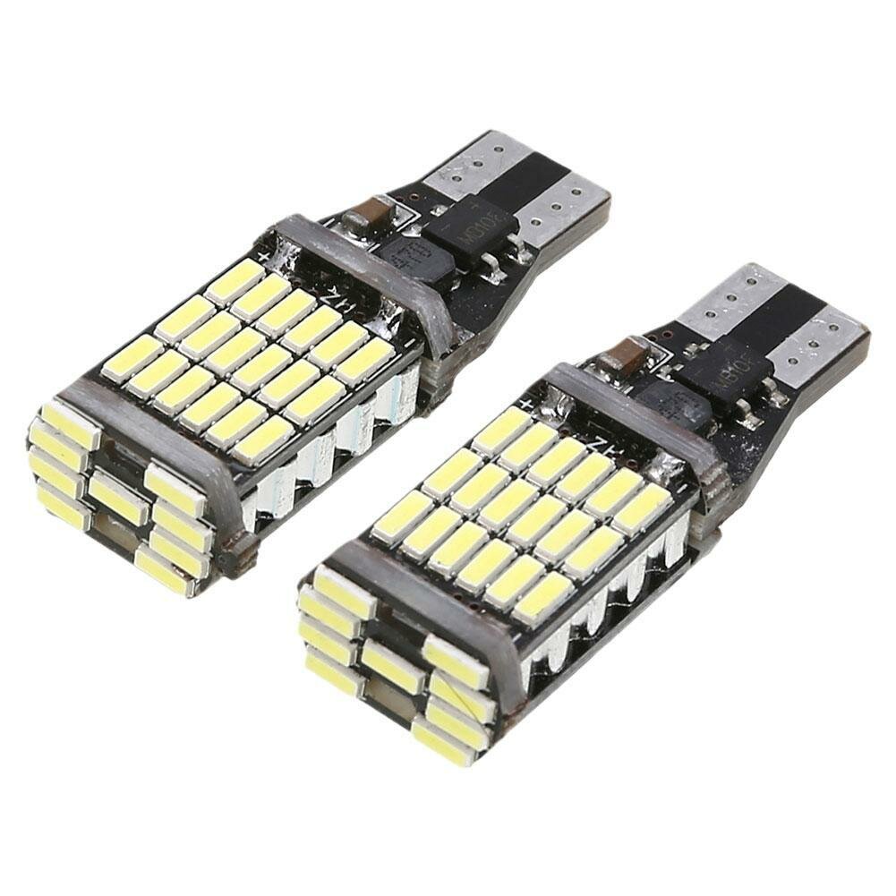 Светодиодные лампы T15 4014 для авто, 45 SMD высокояркие светильники для стоп-сигнала