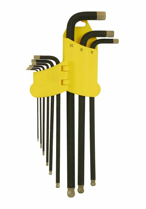 Набор шестигранных ключей длинных, 9 шт. Hanskonner HK1045-04-9-XL