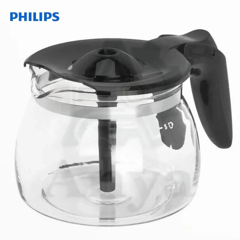 Кофеварка Стеклянная чашка для кофемашин HD7431/32/33/34, белый, черный